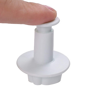 RAYNAG 3 Sets of Bowknot-liked Plastic Plunger Cutters Fondant Cookie Pie Crust Cutout Molds Clay Cake Decorating Cutter Plungers (9 Pieces)