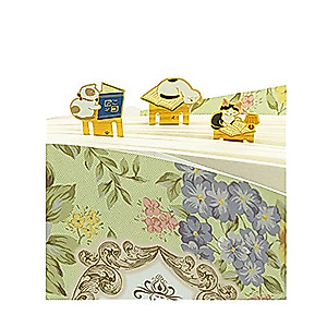 Starte 3Pcs Funny Cute Cat Theme Metal Bookmark for Cat Lovers Book Marker Lovely School Office Supplies for Kids