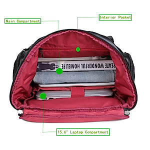 Baosha BP-16 PU Leather Casual Backpack College Backpack Daypack Black