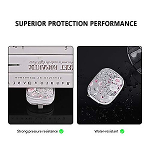 Earbud Case, AIRSPO Airpods Pro 2nd Generation Earphone Organizer Carrying Case Small Storage Bag Hard EVA Shockproof Cover with Carabiner Clip (Grey Pink Rose)