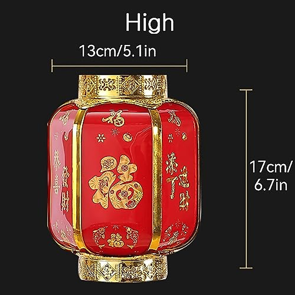 2pcs Lanterne Home Decoration Luminous Lantern Battery-Powered Children's Handheld Party Wedding Halloween Festival Chinese New Year Lantern Christmas Decor Accessories (2pcs Shot 5.1x6.7in)
