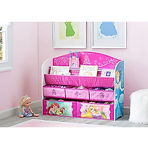 Delta Children Deluxe Book & Toy Organizer, Disney Princess