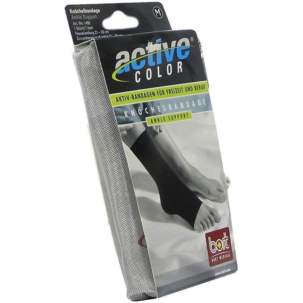 Bort 1450 Ankle Support with Storage Pouch, Ankle Brace, Bruised Ankle, Ankle Pain, Twisted Ankle, Pain Relief, Arthritis, Fibromyalgia, Sports Injury, Sprain, Fatigue, Made in Germany