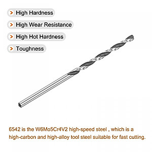 uxcell 10 Pcs 2.75mm HSS(High Speed Steel) W6542 Micro Drill Bits, Fully Ground Jobber Drill Bit for Mild Steel Copper Aluminum