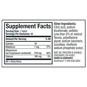 VOOST, Magnesium, Supports Bone Health and Muscle Health, Effervescent Vitamin Drink Tablet, No Sugar + Low Calorie Vitamin Supplement Blend, Lemon Lime Flavor, 40 Count