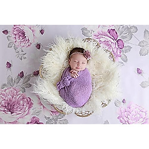 Coberllus Newborn Baby Photo Props Wrap Cloth Blanket Swaddle for Boys Girls Photography Shoot (Purple)