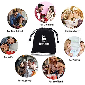 Jemant Sun Moon Rings For Couples Best Friends Adjustable Engraved Cute Aesthetic Mountain Ocean Promise Relationship Matching Couples Rings For Him And Her Set Valentine's Day Gifts