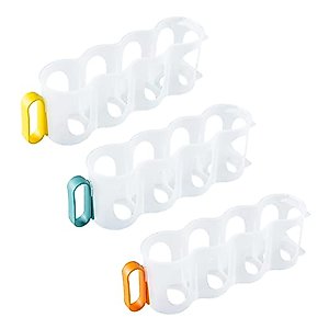 DCQRY 3Pack Portable Soda Can Organizer for Refrigerator, Clear Plastic Can Dispenser Storage Holder with Removeable Handle Drink Organizer for fridge Pantry Kitchen Cabinets