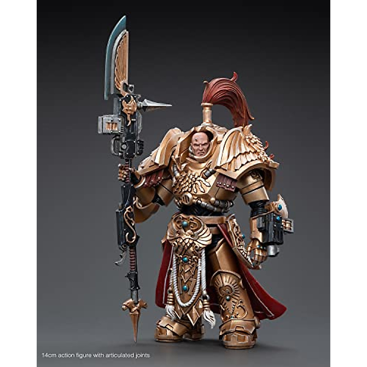 Pipigirl JoyToy Warhammer 40K Space Marine Genuine License 1/18 Soldier, Adeptus Custodes Shield-Captain in Allarus Terminator Armour, 4inch Models Action Figures Kits (Hydon Seronis)