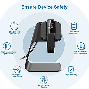 CAVN Charger Dock Compatible with Fitbit Charge 5 / Luxe, Replacement Aluminum Charging Stand Dock Station Base Accessories Cradle with 4.2ft USB Cord for Charge 5/Luxe Smart Watch