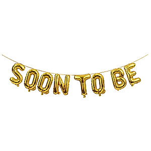 SHUNTAI Engagement Party Decorations Soon To Be Mr & Mrs Balloon Banner Heart Balloons Huge Ring Balloons Gold Wedding Rehearsal Bridal Shower Bachelorette Party Sign Decor Supplies