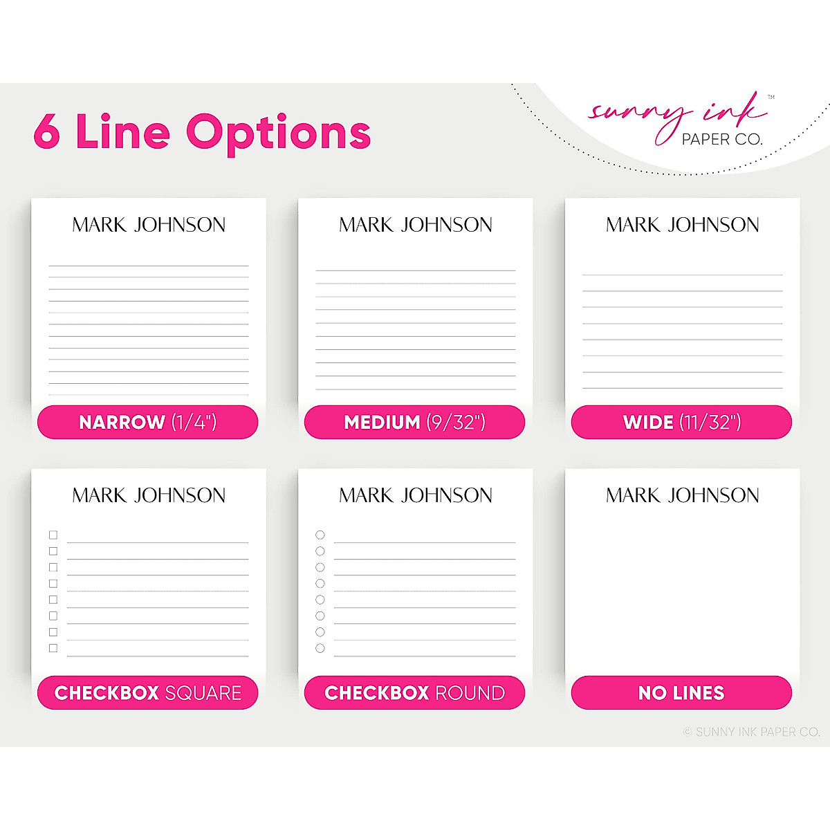 Personalized Custom Notepad - Office Business Professional Desk Writing Paper - Memo Scratch Legal Pad