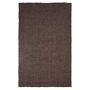 Superior Indoor Braided Jute Small Area Rug, Modern Aesthetic Home Decor for Entryway, Living Room, Dining, Bedroom, Office, Nursery, Kitchen, Soft Reversible Rugs, Kula Collection, Chocolate, 5'x8'