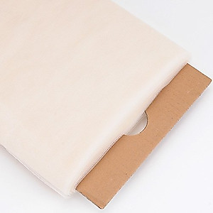 BBCrafts 54 Inch Nylon Tulle 40 Yards in 30 Colors Perfect for Wedding Decoration, Ivory