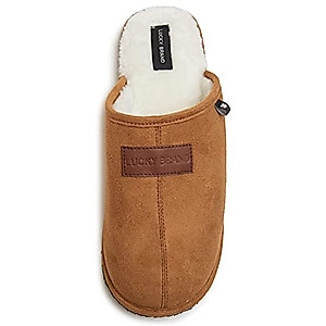 Lucky Brand Micro-Suede Scuff Indoor Slippers for Men with Plush Lining