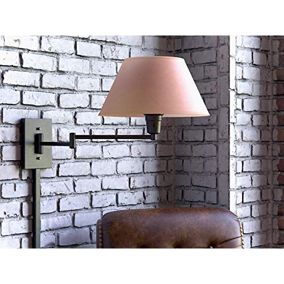 Kenroy Home 30110BLKP Simplicity Wall Swing Arm Lamp with Matte Black Finish, Modern Style, 14" Height, 15.5" Width, 25" Depth