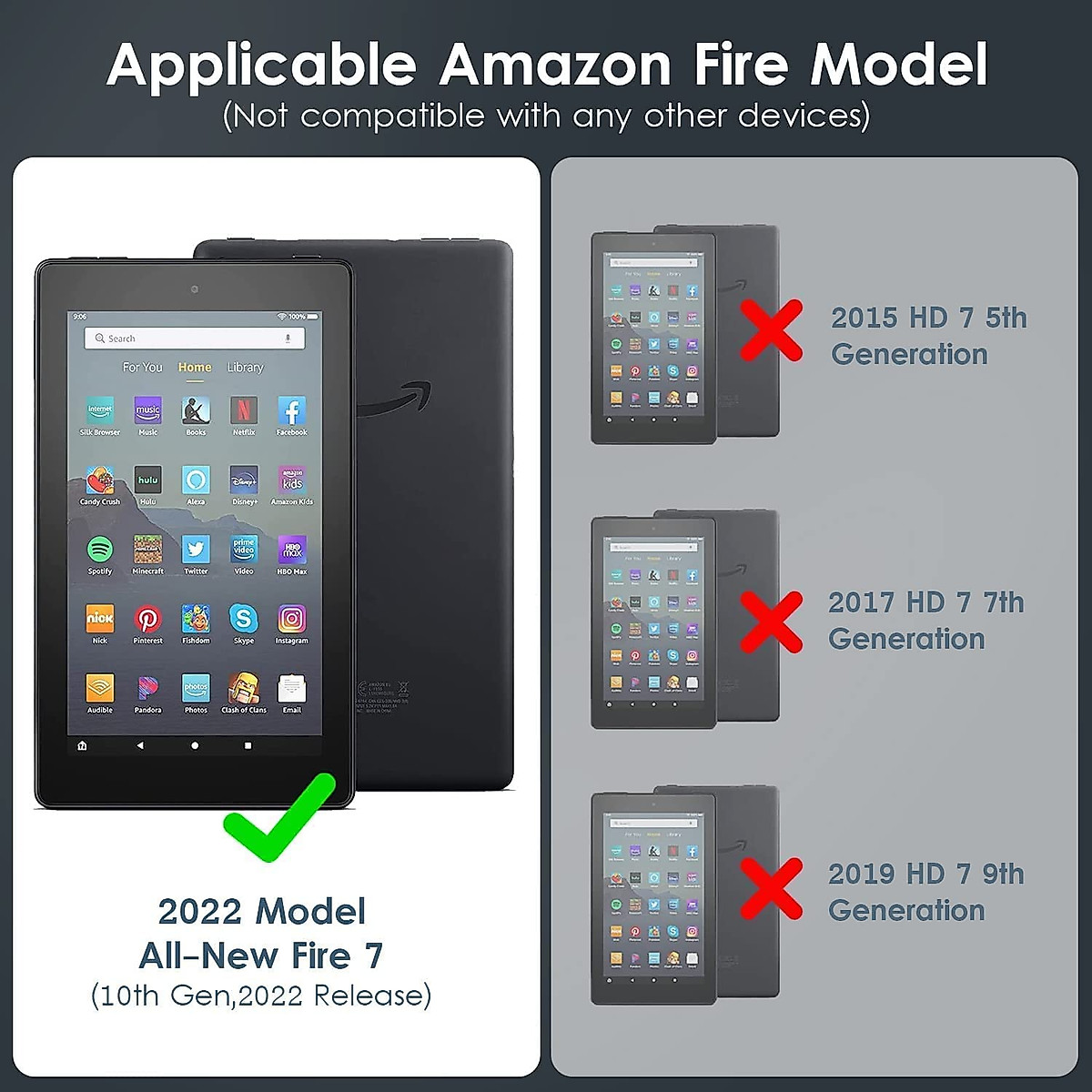 All-New Fire 7 Tablet Case (12th Generation,2022 Release), Fire 7 Tablet Case for Kids, with Shoulder Strap, MENZO Shockproof Light Weight Kids Case for Amazon fire 7 Tablet 7” Display 2022, Rose