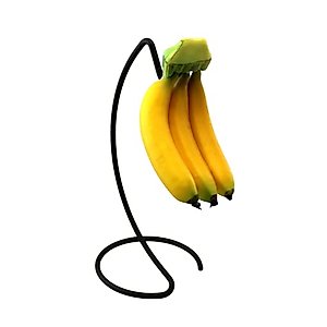 Banana Tree Holder Ripens Fruit Evenly Prevents Bruising and Spoiling Metal Black Matte