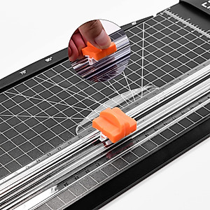 Office Supplies Set, Include 12 Inch Paper Cutter，Replacement Blade*2，3 in 1 Corner Rounder Punch, Corner Cutter，Steel Rulers, 6 inch and 12 inch，Hole Punch*1,Small Business Supplies