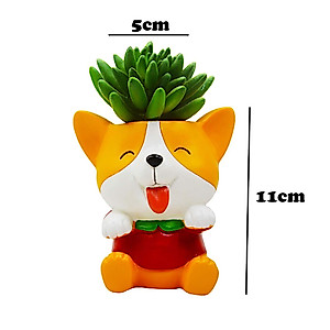 MONMOB Succulent Pot Planters Outdoor Decor Outdoor Planter Plants Patio Balcony Yard Lawn Ornament Home Office Room Decor Gardening Gifts (Pigdog)