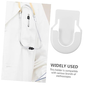KICHOUSE White Reusable Stethoscope Holder Doctor Accessories Stethoscope Buckle Clip Stethoscope Holder