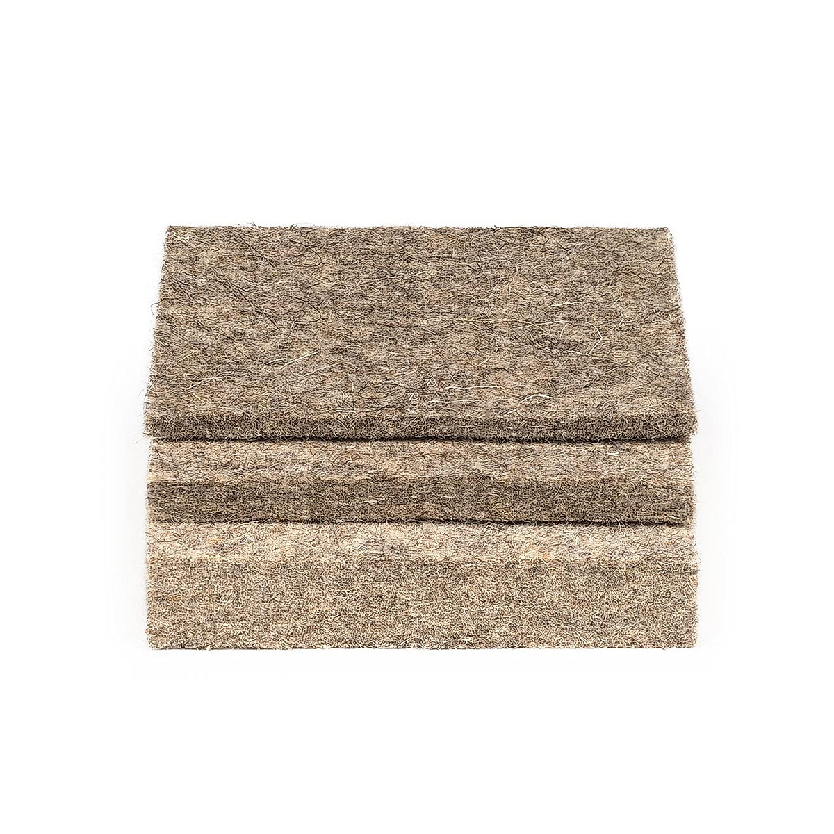 The Felt Store F-7 Industrial Felt Square Sample Bags 3 inch x 3 inch Felt Material in 1/8", 1/4", 1/2" Thickness – 3 Pcs