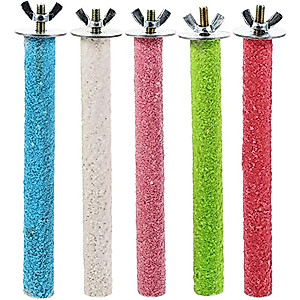 Ipetboom Bird Toys Parrot Toys Wood Bird Perch Stand 10pcs Parrot Grape Stick Standing Climbing Branch Rod Bird Cage Grinding Toy for Cockatiels Parakeet Random Color Bird Toys Parrot Toys