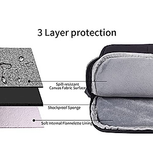 13-13.3 inch Laptop Sleeve Case for Surface Laptop 5 4 13.5, Surface Laptop Studio 14.4, Lenovo Yoga 6 13, Dell XPS 13/Dell Inspiron 13, ACER Lenovo DELL ASUS HP 13" Computer Waterpoof Bag(Black)
