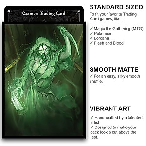Fantasy North - Lady Donahue - Murderous Apparition – 100 Smooth Matte TCG Trading Card Sleeves - Fits Magic MTG Commander Pokemon and Other Card Games - Playing Card Sleeves