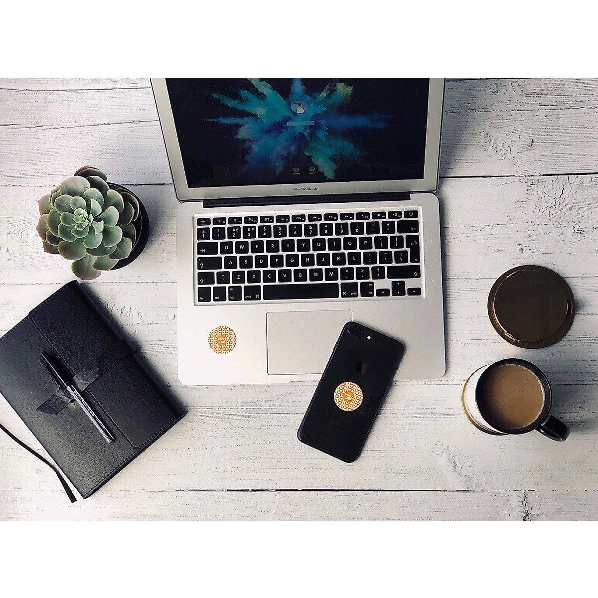 Energydots smartDOT | EMF Support for Electro-Stress from Wireless Devices – Cell Phones, Laptops, Wi-fi Routers | Orange, 5 Pack