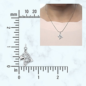 Dazzling Paws Jewelry Sterling Silver German Shepherd Dog Pendant Only