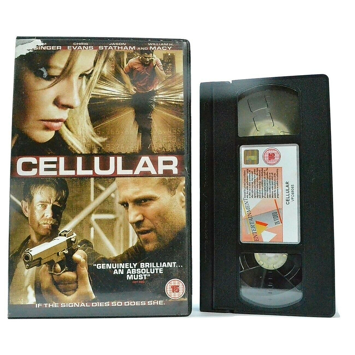 Cellular: K.Basinger/J.Statham/C.Evans - Crime Thriller (2004) - Large Box - VHS