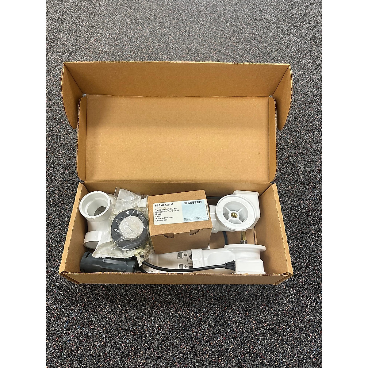 Bath Waste and Overflow 43” 25-29-Inch Tub Depth, Turn Control Cable-Operated in Polished Chrome. SCH. 40 PVC Fittings.