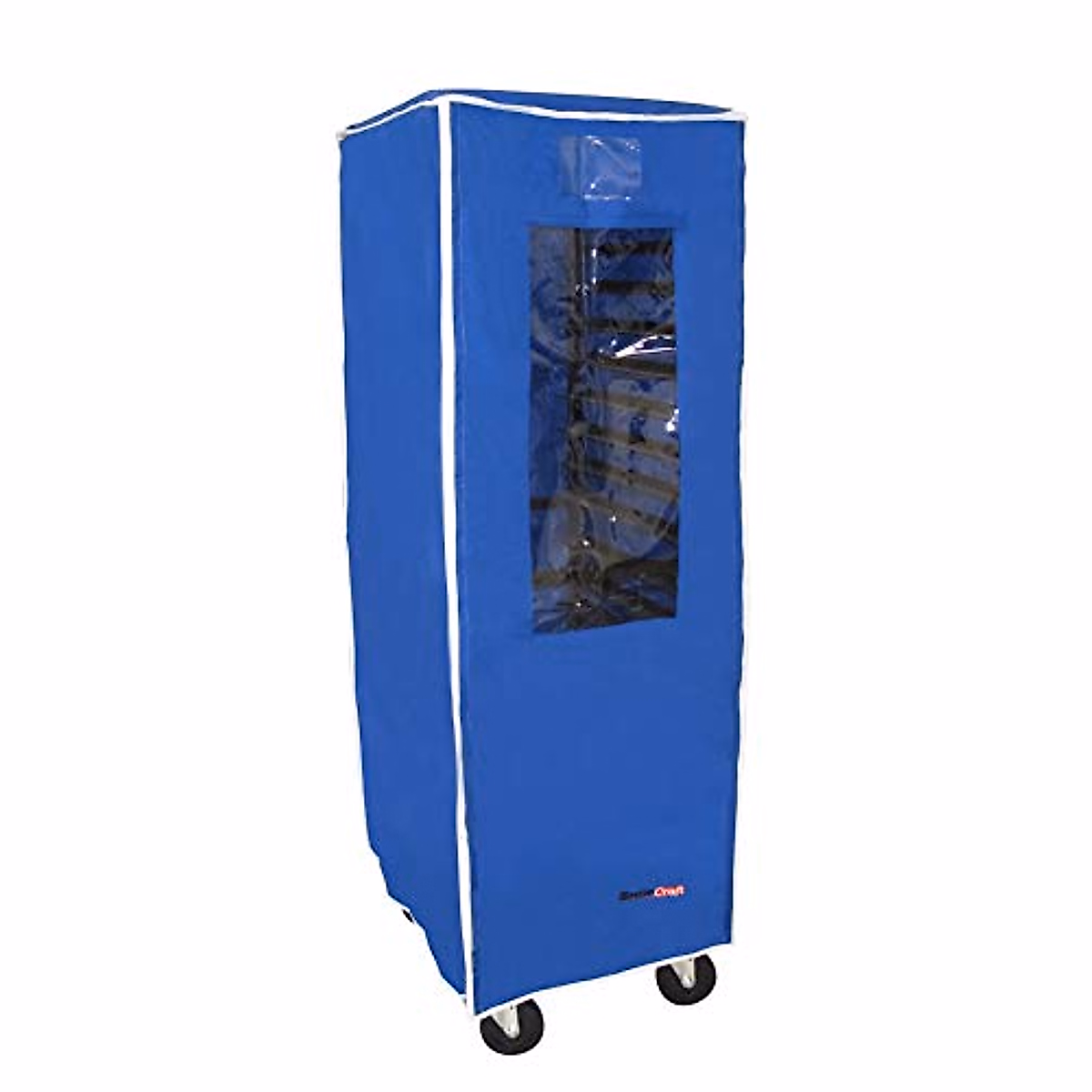 SHOPCraft Heavy Duty Bakery Single Rack Cover, Reusable Commercial Standard Rack Cover with Velcro Closure (Blue)