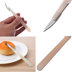 EOPER Bakers Lame Bread Tool 10 Pieces Western Style Curve Bread Knifes Dough Scoring Bread Slicer Tool with Plastic Protective Cover Baking Sourdough Razor French Cutter For Bread Bakers