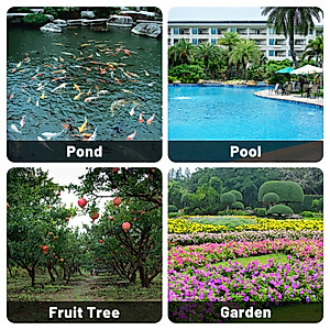 Rainleaf Pond Netting, 14' x 20' Pond Net Cover, Koi Pond Netting for Leaves, Heavy Duty Koi Pond Net Protecting Koi Fish from Herons, Stakes Included