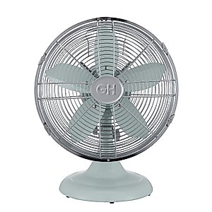 Good Housekeeping All-Metal 12” Retro Table Fan in Breezewave