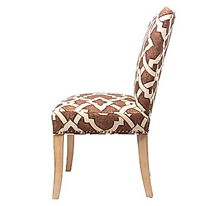 Sole Designs Julia Collection Modern Contemporary Upholstered Dining Chair with Fan Back Design and Nailhead Accents, Darjeeling