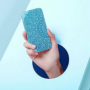 ZXL Magnetic PU Wallet Case and Protector Credit Card Holder Flip Leather with Stand Function Cell Phone Cover for Infinix Smart 5 Blue