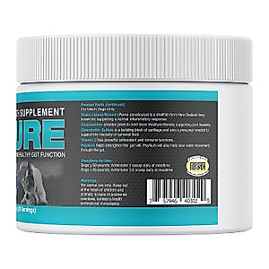 Annamaet Endure – Hip & Joint Powder Supplement for Dogs – with Glucosamine, Chondroitin and Green Lipped Mussel for Joint Support and Psyllium for Gut Health - 200 g