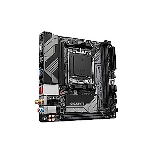 GIGABYTE A620I AX (AM5/ LGA 1718/ AMD/ A620/ Mini-ITX/ 5-Year Warranty/ DDR5/ Single M.2/ PCIe 4.0/ USB 3.2 Gen1 Type-C/Realtek Wi-Fi 6E/ Realtek 2.5GbE/ Q-Flash Plus/PCIe EZ-Latch/Motherboard)