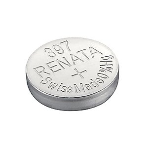Renata Watch Battery Swiss Made Renata 397 or SR726SW Or AG2 1.5V (1 Battery, 397 or SR 726 SW)