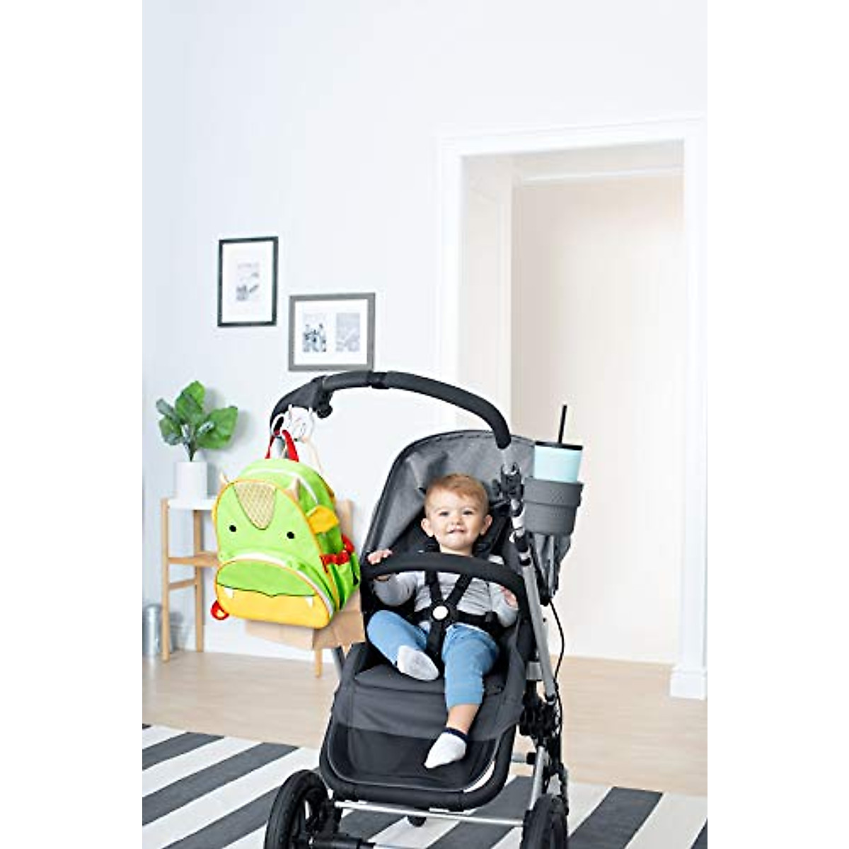 Skip Hop Universal Stroller Accessory Starter Set, Stroll & Connect, Grey