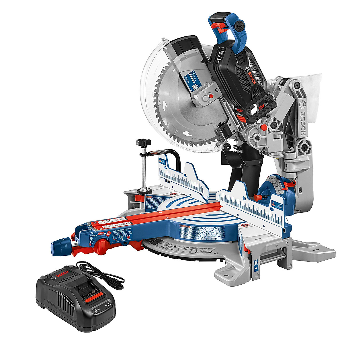 Bosch PROFACTOR 18V SURGEON GCM18V-12GDCN14 Cordless 12 In. Dual-Bevel Glide Miter Saw Kit & (1)CORE18V 8.0Ah Performance Battery + GBA18V120 18V CORE18V Lithium-Ion 12.0Ah PROFACTOR Exclusive Battery
