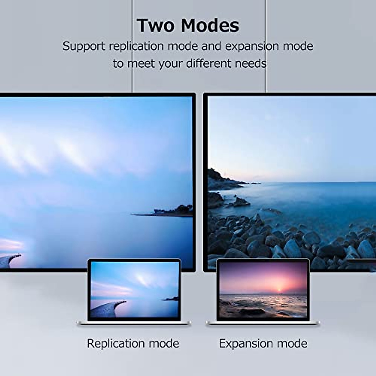 Multifunctional 4-in-1 Type-C Hub Type-C Converter Aluminum Alloy Shell up to 4K Resolution +VGA+USB3.0+PD Charging Ports