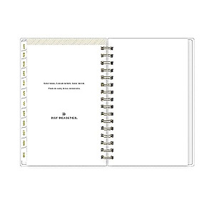 Day Designer for Blue Sky 2024 Daily and Monthly Planner, 5" x 8", Frosted Cover, Wirebound, Navy Stripe (103623-24)