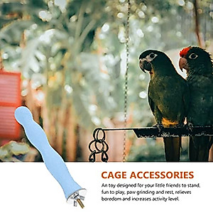 TEHAUX Parrot Toys Bird Perch, Parrot Perch Stand Toy 20cm Bird Cage Perch (Random Color) Bird Cage Accessories
