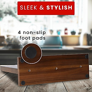 Wooden Magnetic Knife Holder 12 x 9" - Magnetic Knife Block without Knives - Kitchen Knife Holders for Counter top or Magnetic Knife Holder Stand - Double Sided Knife Magnet for Kitchen Knife Holder