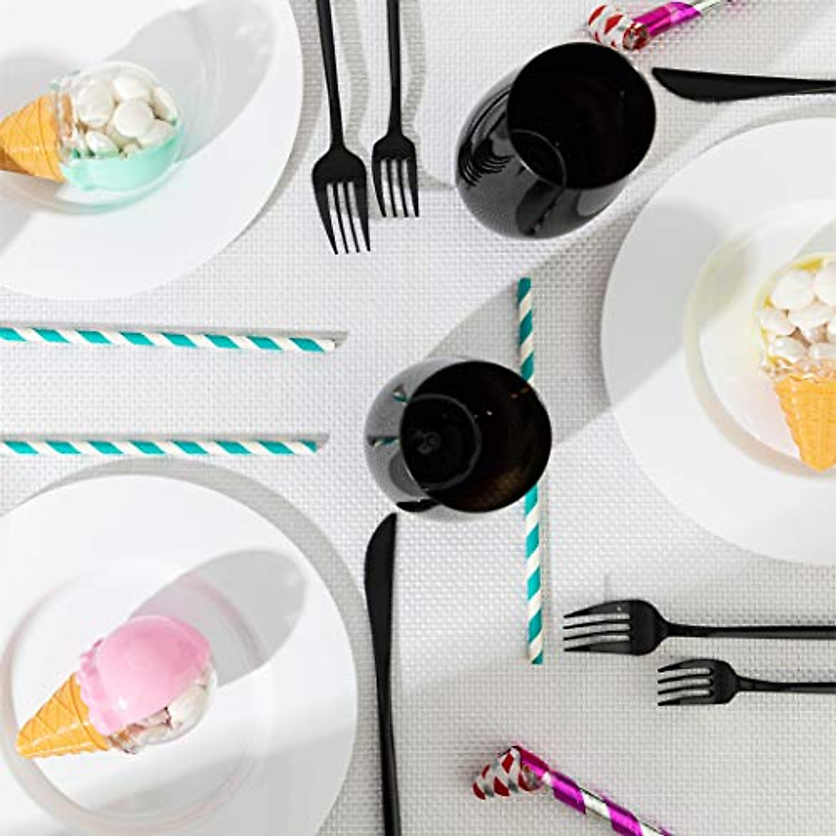 Hammont Ice Cream Shaped Acrylic Candy Boxes - 12 Pack - 2.36"x4.33" - Perfect for Weddings, Birthdays, Party Favors and Gifts | Designer Cute Clear Lucite Plastic Treat Containers