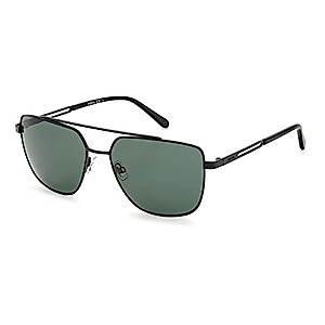 Fossil Men's Male Sunglasses Style FOS 3129/G/S Square, Matte Ruthenium/Gray, 59mm, 17mm